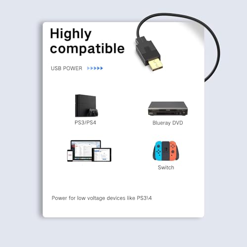 FOINNEX HDMI to DisplayPort Adapter, 4K@60Hz Not-Bidirectional HDMI to Display Port, Unidirectional HDMI Source to DP Display Male to Female for Computer, Monitor, PS4, NS