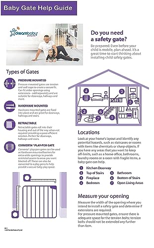 Dreambaby Liberty Baby Safety Gate - with Smart Stay Open Feature - Fits Openings 29.5-33 inches Wide - White - Model L854