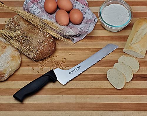 Ergo Chef Prodigy Series Serrated Off-Set Bread & Deli Knife Ergonomic Comfort-Grip Handle (8 inch)