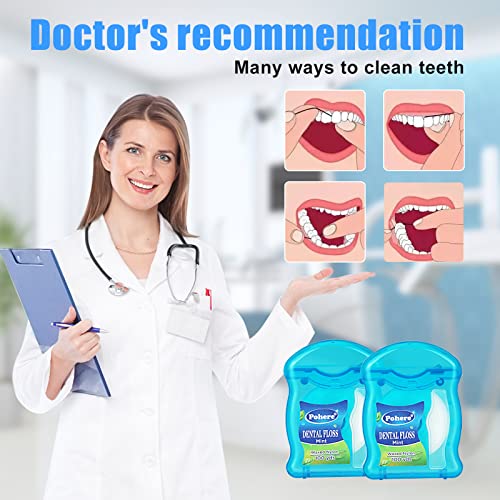 Dental Floss, Refreshing Mint Flavor, Professionally Clean Dental Floss, Portable Travel Case, Pack of 8 (800 Yds)