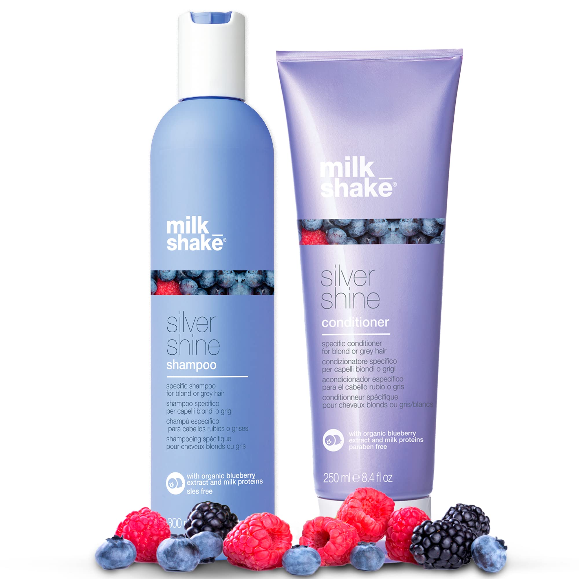 Milk_shake Silver Shine Purple Shampoo for Blonde Hair - Blonde Toner for Brassy Hair 100% SLES-Free, 3.3 Fl Oz