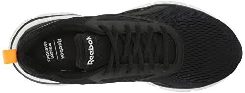 Amazon Essentials by Reebok Women's All Day Comfort Slip-Resistant Alloy-Toe Safety Athletic Work Shoe, Black/Gold/White, 8.5
