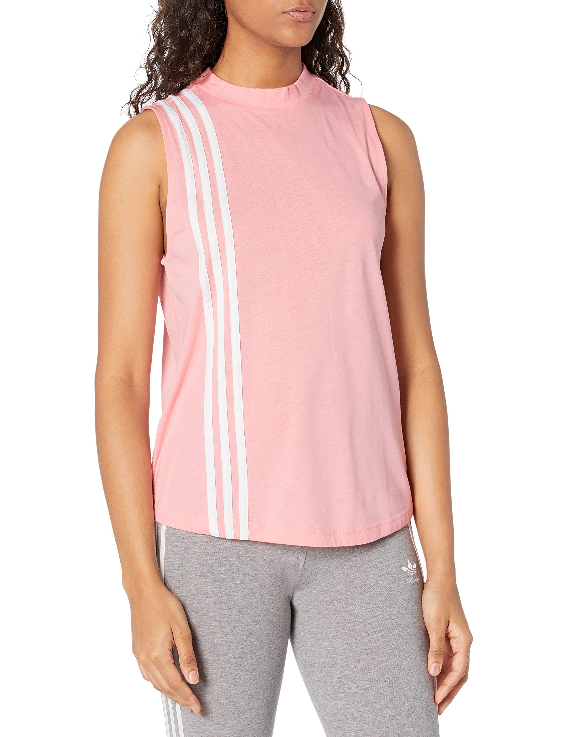 adidas Women's Must Haves 3-Stripes Tank Glory Pink/White Small