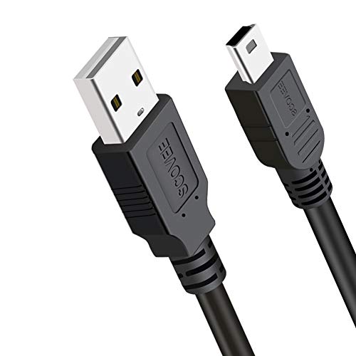 SCOVEE Mini USB Cable Type A to Mini B Charger Cord for PS3 Controller,MP3 Players,Dash Cam,Canon Camera,SatNav,Garmin Nuvi,Playstation-3,USB Mini-B Charging Cable Compatible for GoPro Hero 3+ 3ft