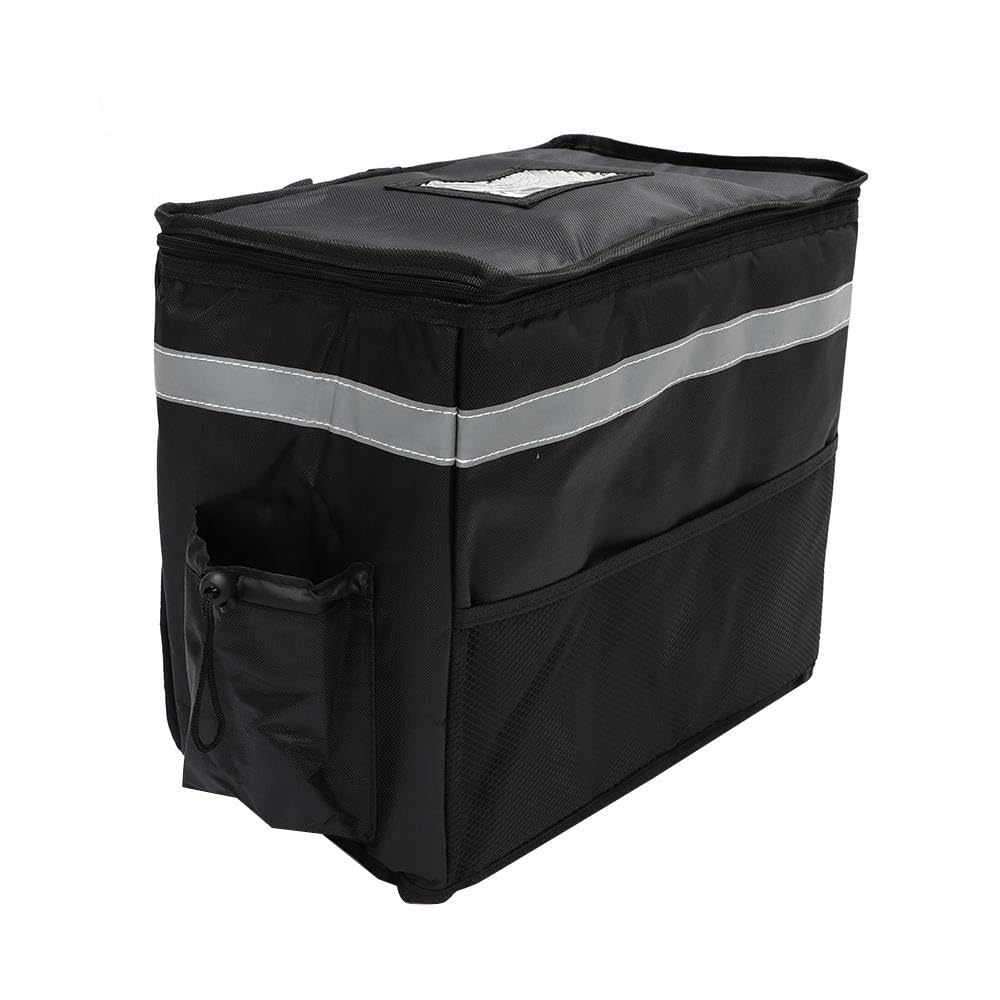 AllGIFT Picnic Bags Thermal With Cup Holders Food Warmer Bags Easy Clean Black Reusable Cooler Bag Food & Drink Delivery