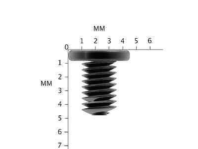 RapidSparesLtd Pack of 1000 M2.5x4 New Black Zinc Wafer Head Laptop Machine Screw Philips Head