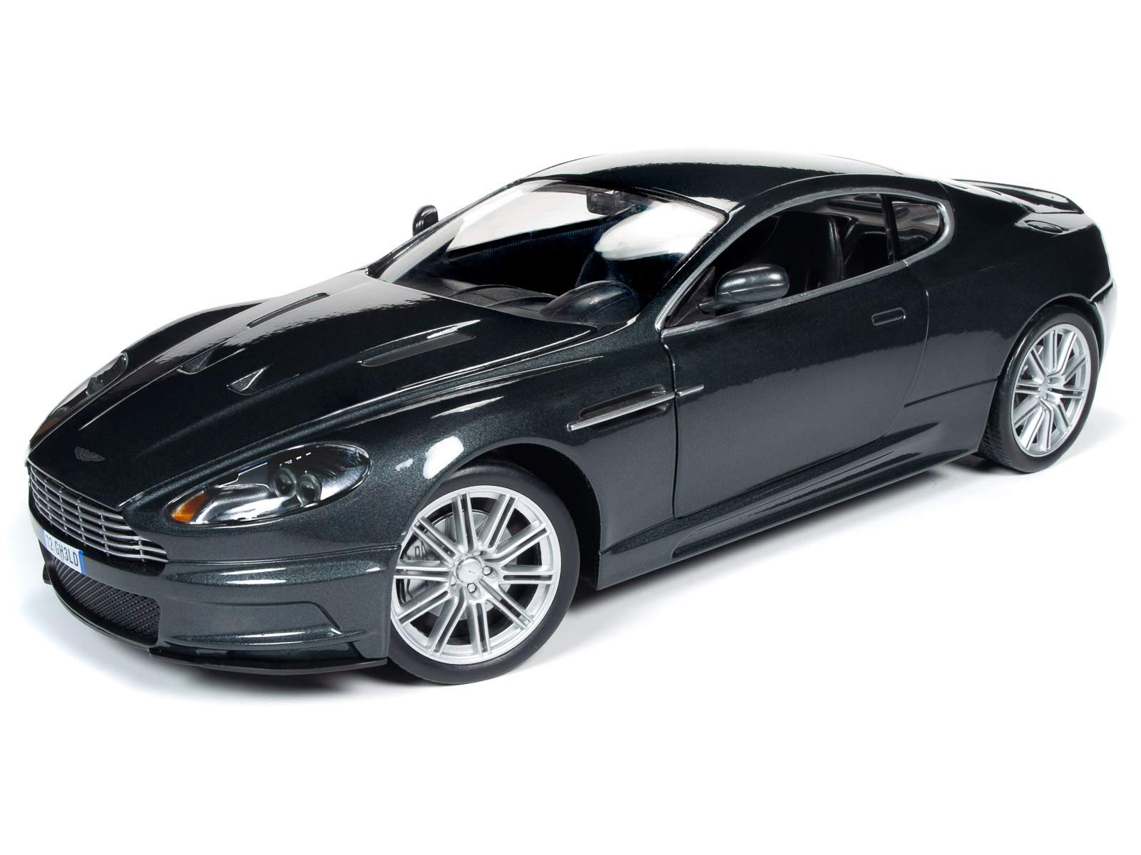 Aston Martin DBS Quantum Silver/Dark Gray Metallic (James Bond 007) "Quantum of Solace (2008) Movie 1/18 Diecast Model Car by Auto World