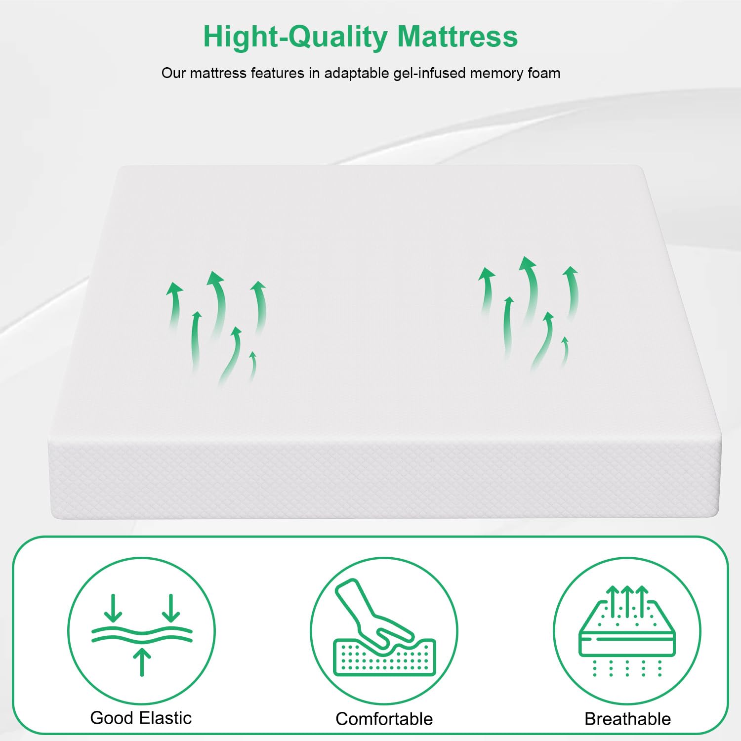 8 Inch Full Size Mattress,Gel Memory Base Foam Full Mattress,Pressure Relieving,Cooler Sleep Supportive,Full Mattress in a Box,CertiPUR-US Certified,Bed-in-a-Box,Full,75" L x 54" W x 8" Th