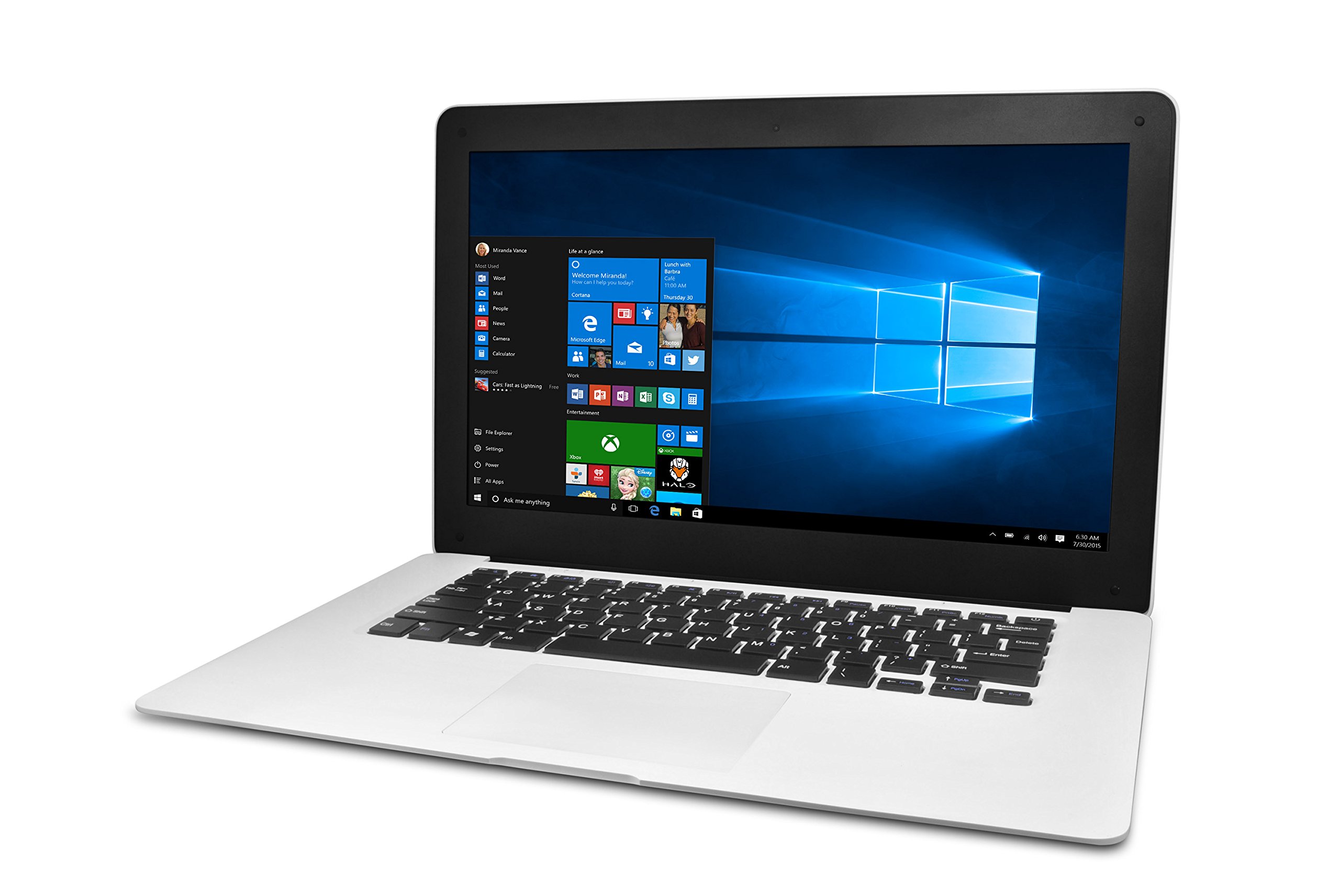 Ematic EWT144WH 14.1" HD Quad-Core 32GB Laptop with Windows 10