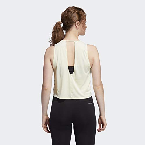 adidas Women's Own The Run Cooler Tank, Yellow Tint, Large