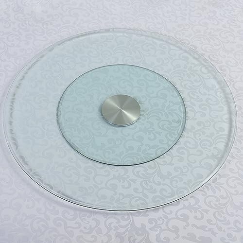 BBAUER Lazy Susan Turntable for Dining Table, Glass Lazy Susan Turntable Dining Table, for Dining, Restaurant Table and Lazy Susan