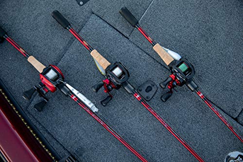 Abu Garcia Revo SX RKT Low Profile Baitcast Fishing Reel, Black/Red