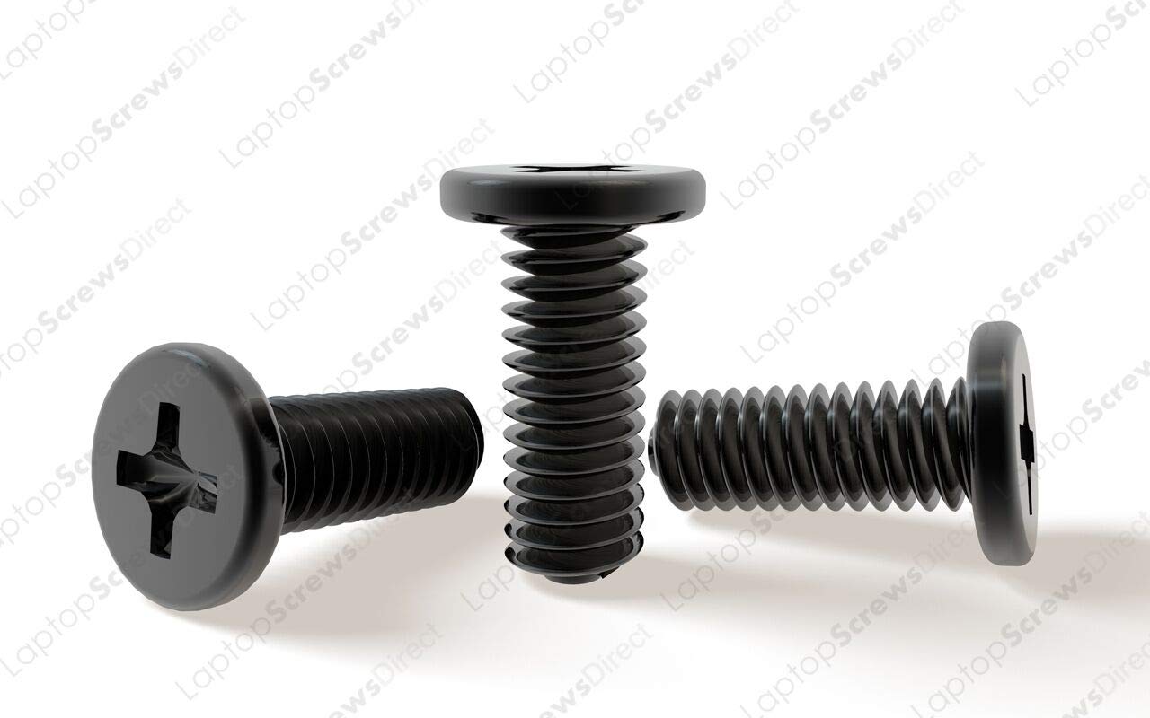 RapidSparesLtd 100 Pack of Black Zinc Laptop Screws Size M2.5x6.5MM PM2.5X6.5 M2.5X6.5L