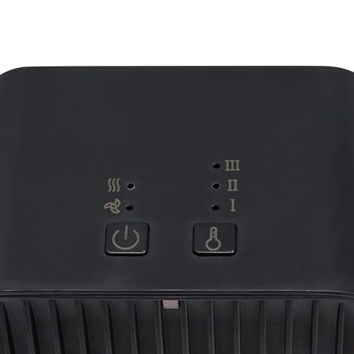 Amazon Basics Ceramic Space Heater, Electric Heater for Indoor Use With 3 Heat Settings, Temperature Control, Lightweight (1.7 LBS), 520W, 5.1"L x 3.5"W x 7"H