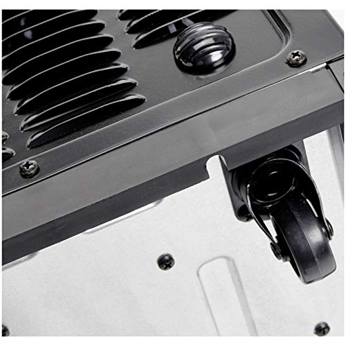 Amazon Basics Portable Space Heater, With Remote Control, Adjustable Thermostat, LED display, Energy-Saving ECO-Smart Setting, 1500W, Black, 11.4"D x 14.5"W x 14.7"H