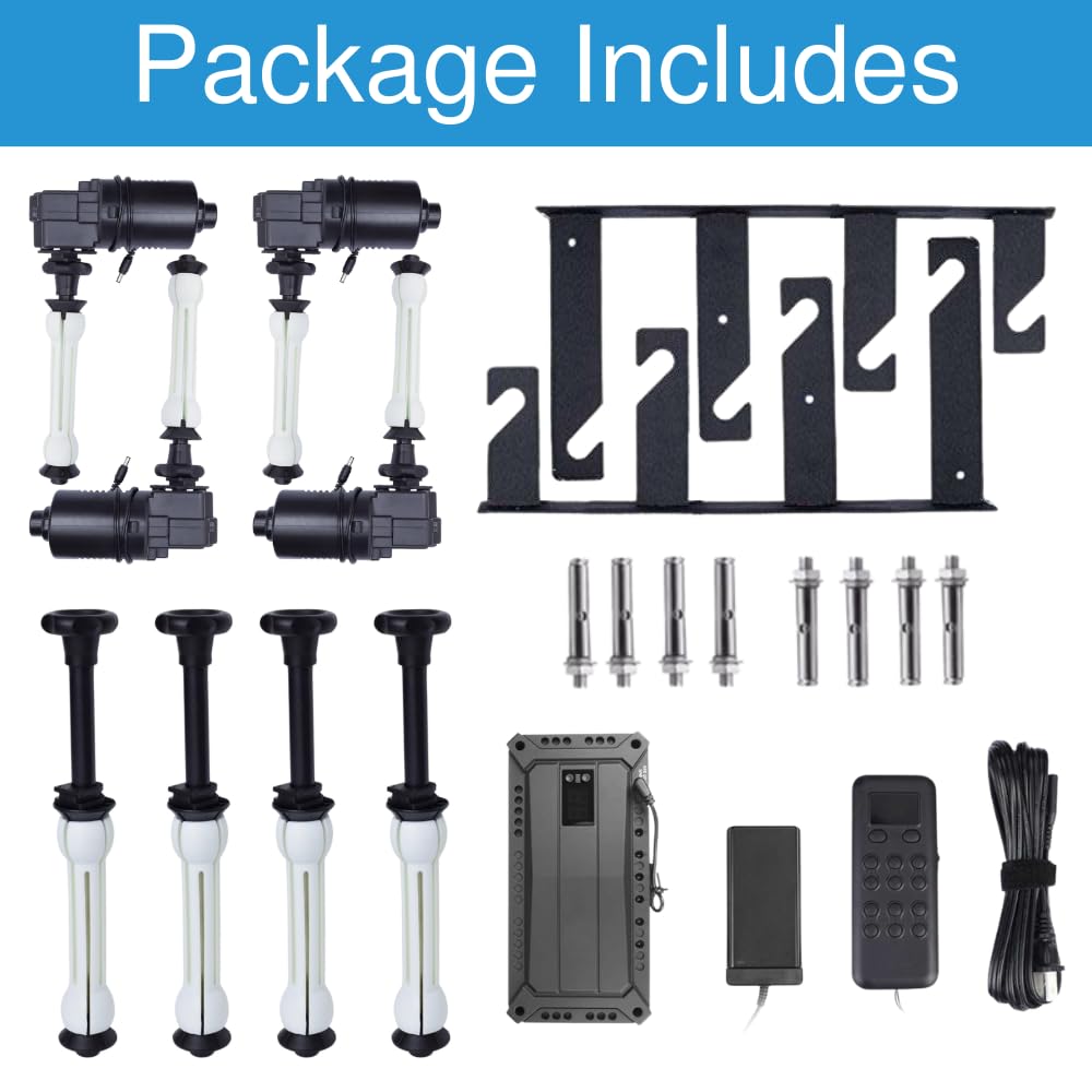 Fotoconic 4 Roller Motorized Electric Wall Ceiling Mount Background Support System with Remote