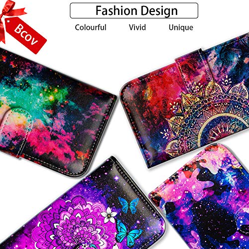 Bcov Galaxy S23 Case, Plum Blossom Flower Leather Flip Phone Case Wallet Cover with Card Slot Holder Kickstand for Samsung Galaxy S23