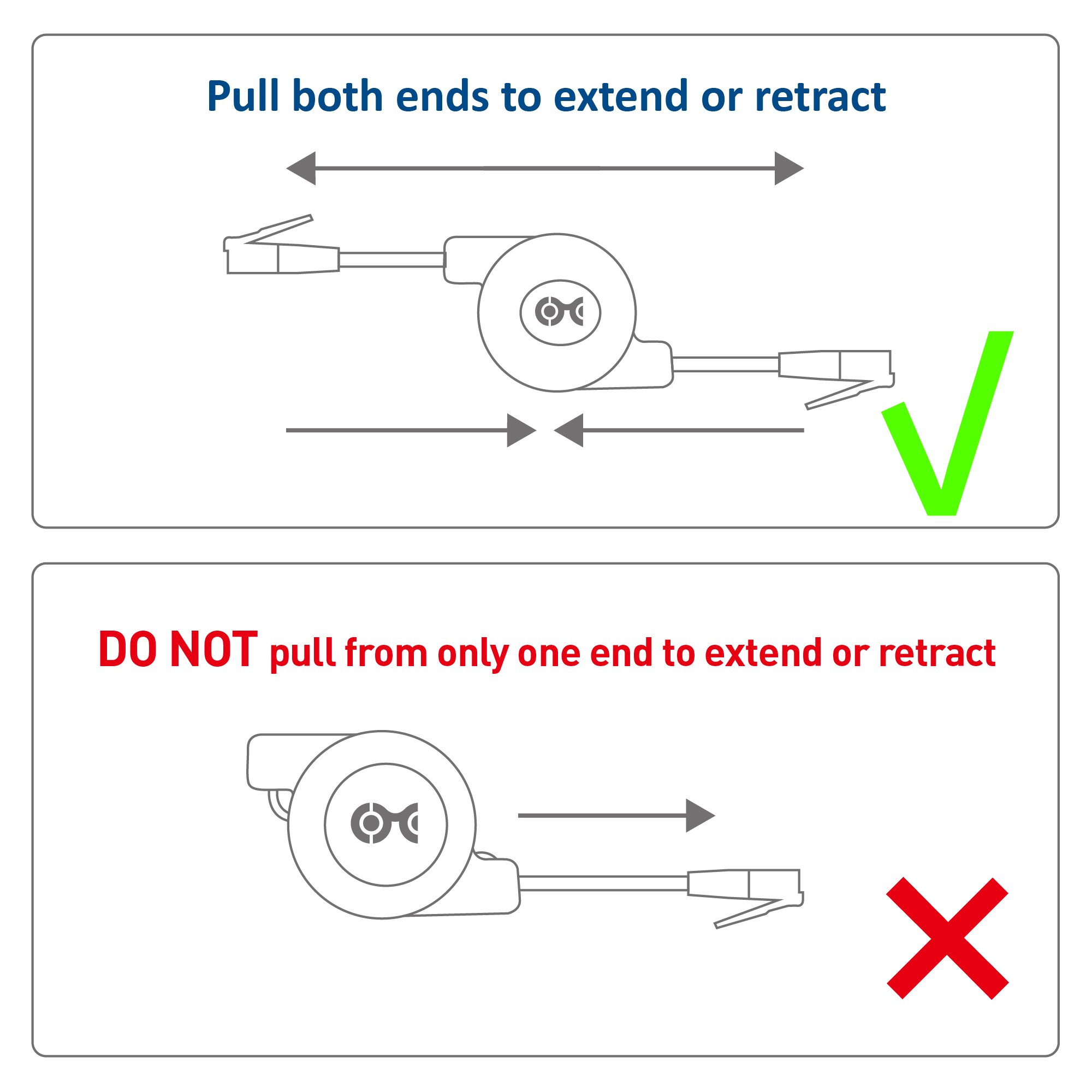 Cable Matters 2-Pack Retractable Ethernet Cable 3ft (Retractable Cat 5e Cable, Retractable Cat 5 Ethernet Cable, Cat5e Cable) Supporting 10/100/1000 Mbps Gigabit Ethernet