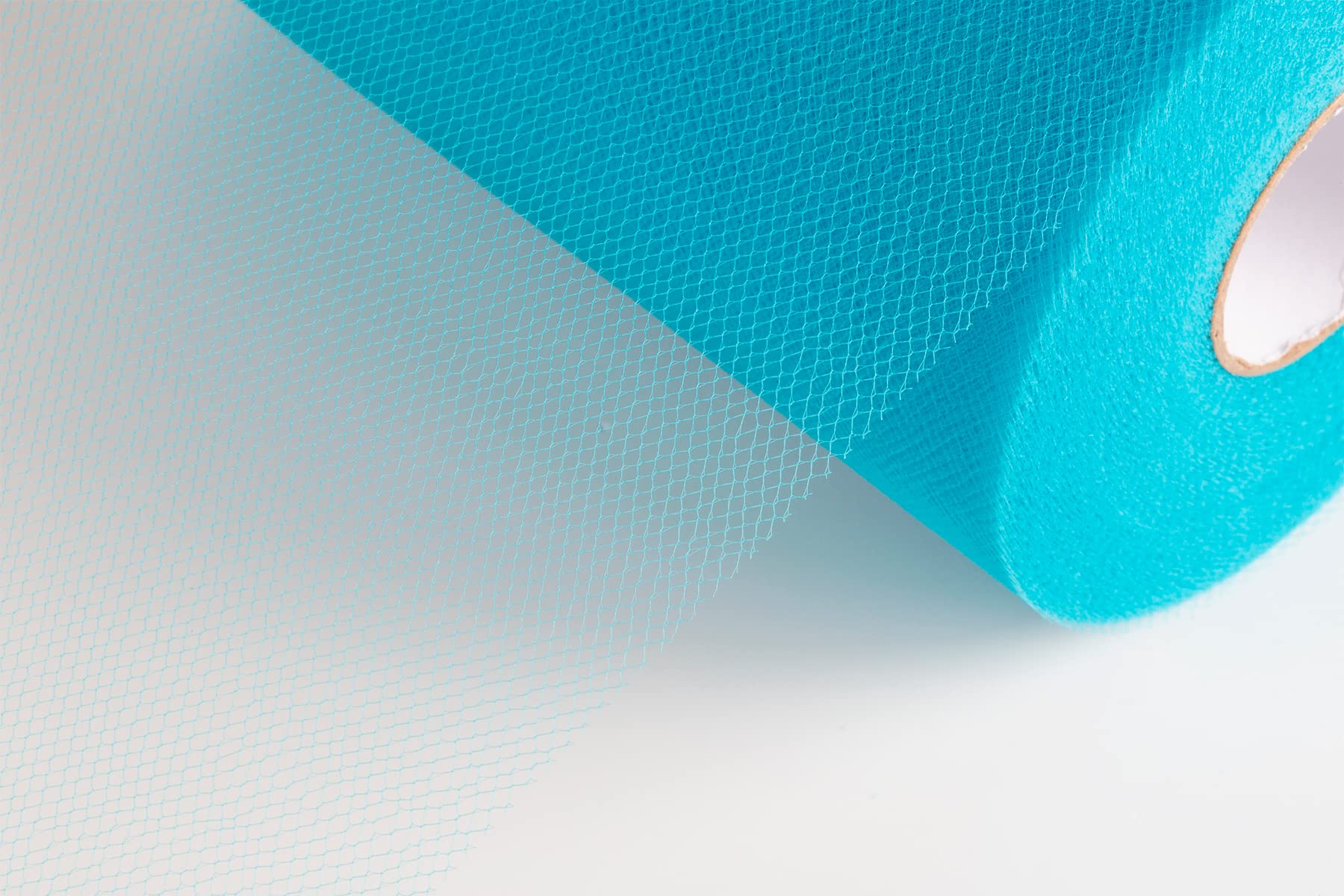 Joycrosso Tulle Fabric Rolls 6 Inch 100 Yards (300 feet) Organza Tulle Polyester Netting Spool for Wedding Decorations Gift Baby shower Crafts DIY Tutu Skirt-Soft & Drape (Turquoise)
