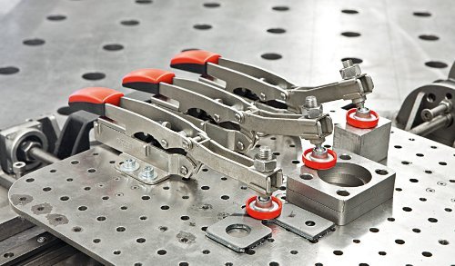 BESSEY STC-HH20 Horizontal Auto-Adjust Toggle Nickel Plated Clamp, Silver