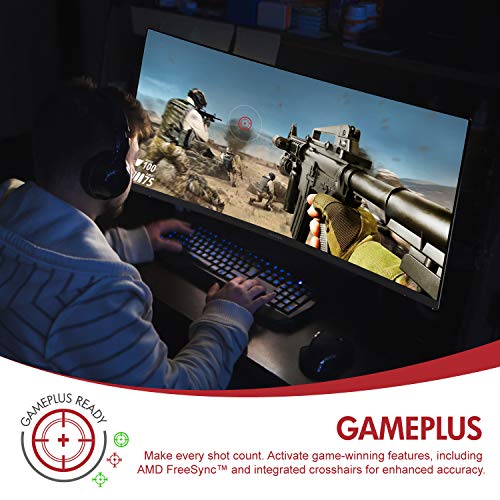 FPS/RTS Optimized VIOTEK GN34C 34" Curved Widescreen Gaming Monitor - 3440x1440p with 100Hz Refresh Rate