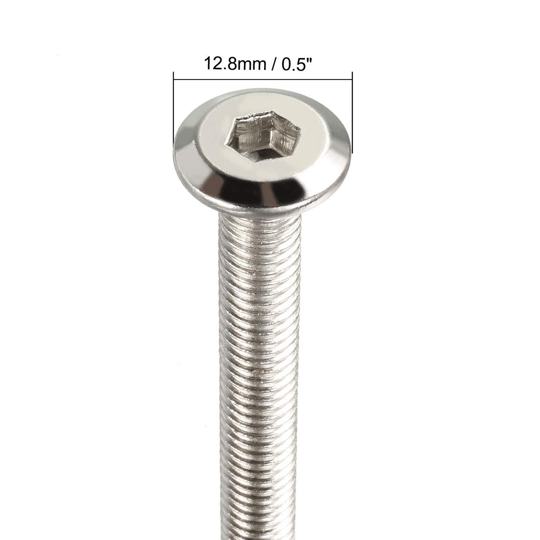 uxcell M6x40mm Furniture Bolts Hex Socket Screws Fastener Carbon Steel 25pcs