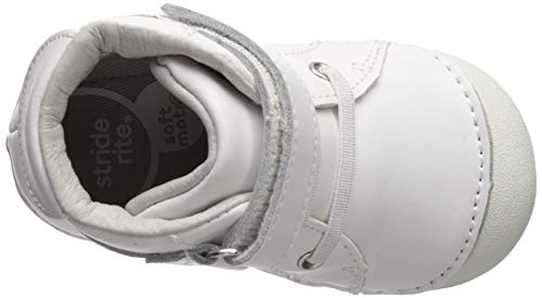 Stride Rite baby boys Soft Motion Frankie Athletic Sneaker, White, 3 Infant US