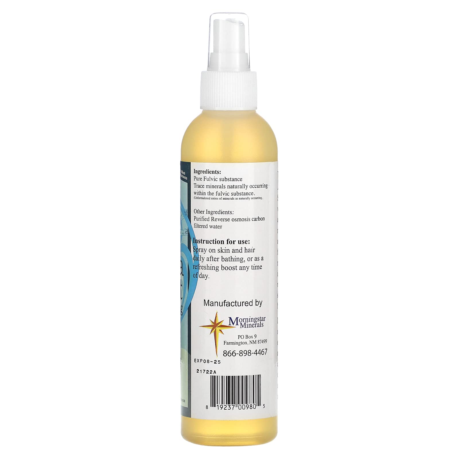 Morningstar Minerals Derma Boost, Rejuvenating Spray Mist, 8 fl oz