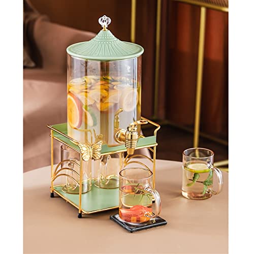 EVANEM Cold Kettle with Faucet Refrigerator Cold Kettle High Temperature Beverage Bucket Large Capacity Fruit Tea Bucket Set (Color : E, Size : As the picture shows)