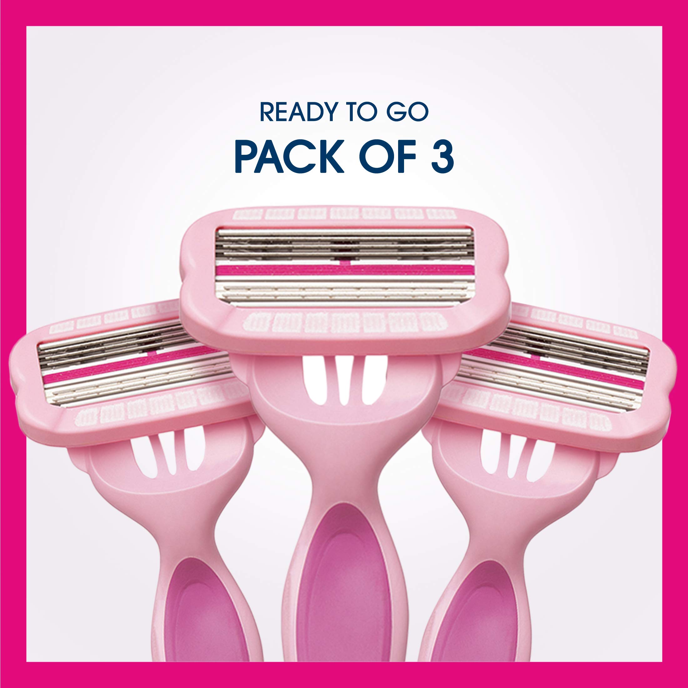 Schick Intuition f.a.b Womens Bi-Directional Disposables Razor,3 Count (Pack of 1)