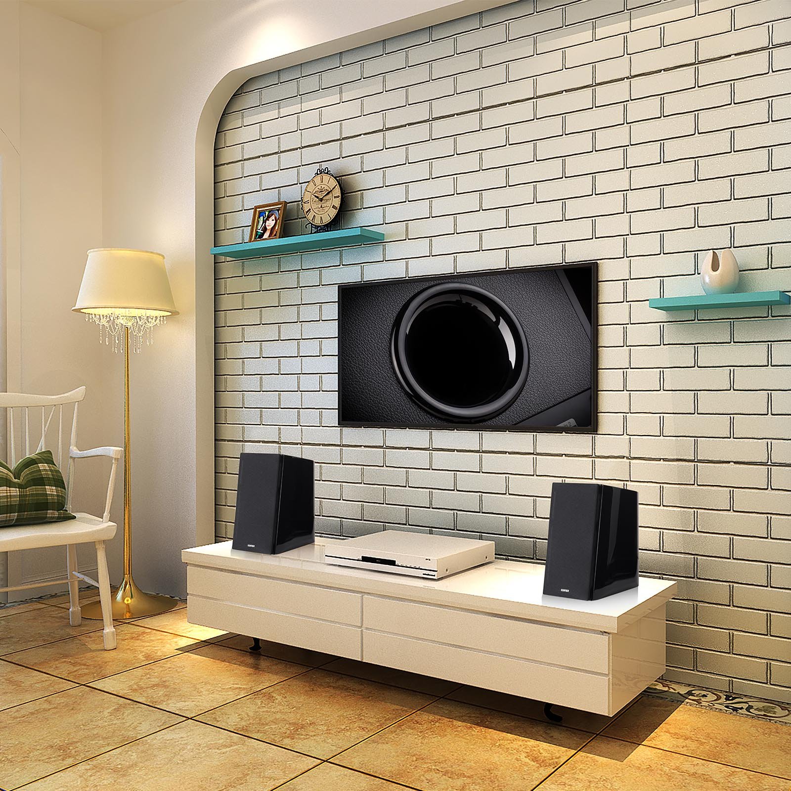 Edifier R2000DB Active Bluetooth Bookshelf Speakers - Optical Input - 2.0 Wireless Near-Field Studio Monitor Speaker - 120 Watts RMS with 5″ Large Woofer – Black