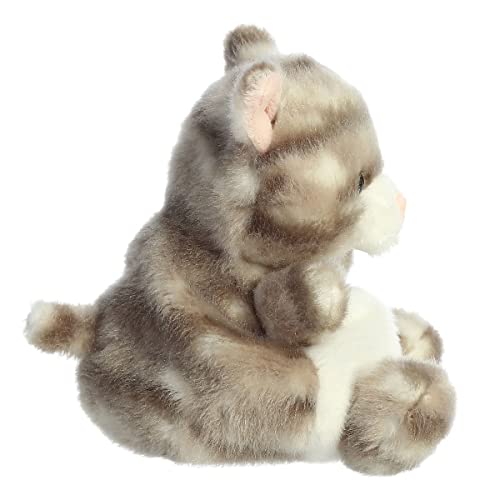 Aurora® Adorable Palm Pals™ Silver Kitty™ Stuffed Animal - Pocket-Sized Play - Collectable Fun - Gray 5 Inches
