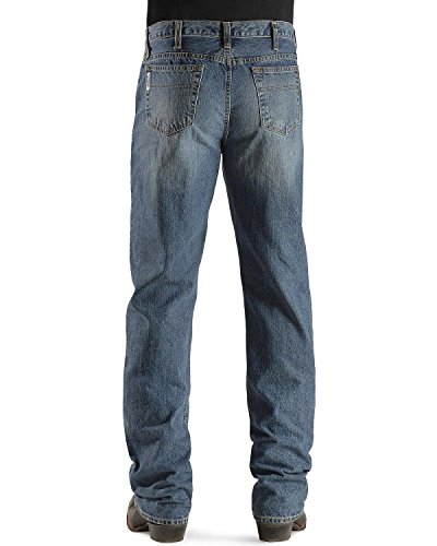 Cinch Men's White Label Relaxed Fit Jean, Medium Stone Wash, 32W x 38L