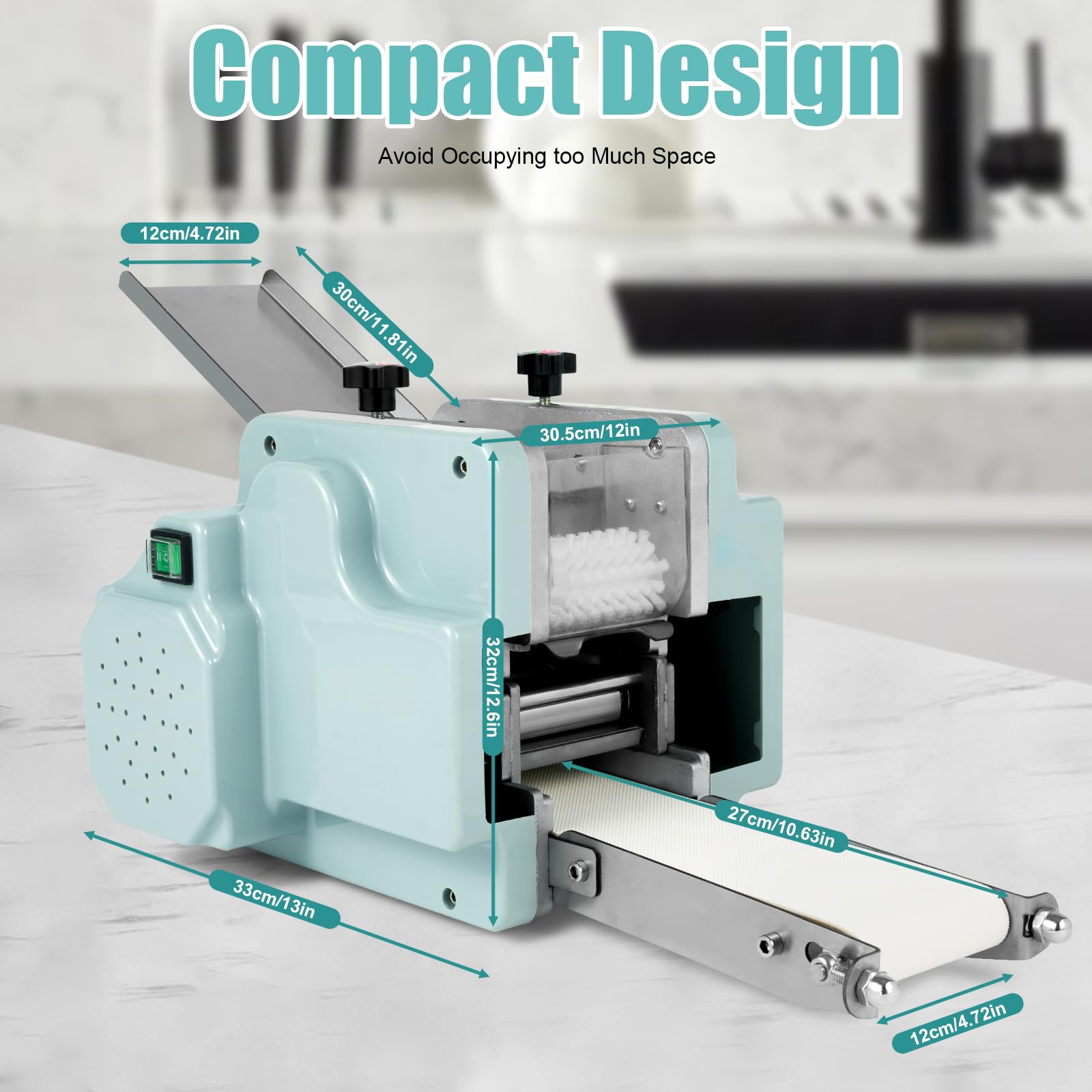 AGULIUM Automatic Dumpling Skin Machine, 140W 110V Electric Dumpling Wrapper Machine with 3.15in Round Mold, Dumpling Skin Maker 50-60 Pieces/Min, Household and Commercial Use