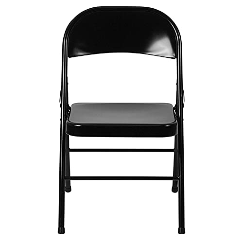 Flash Furniture 4 Pack HERCULES Series Double Braced Black Metal Folding Chair