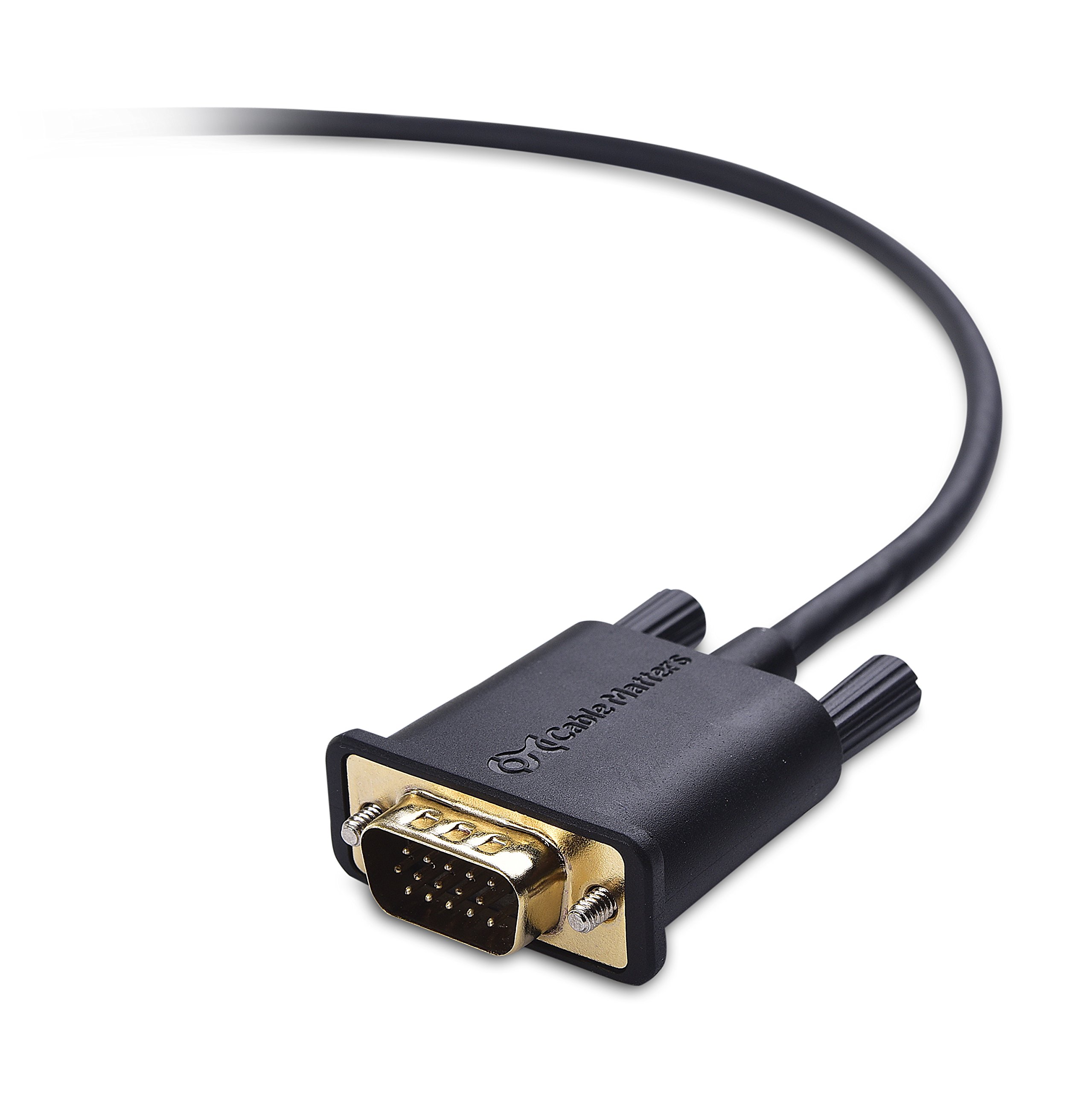 Cable Matters USB C to VGA Cable (USB-C to VGA Cable) 6 ft - Thunderbolt 4 / USB4 / Thunderbolt 3 Port Compatible with MacBook Pro, Dell XPS 13, 15, HP Spectre x360, Surface Pro, Yoga 910 and More