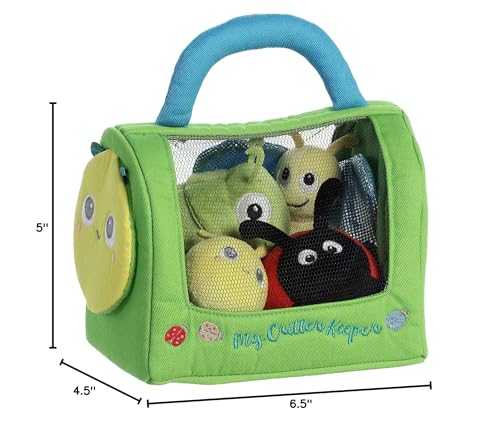 Aurora® Engaging Baby Talk™ My Critter Keeper™ Baby Stuffed Animal - Sensory Delight - Interactive Learning - Multicolor 8 Inches