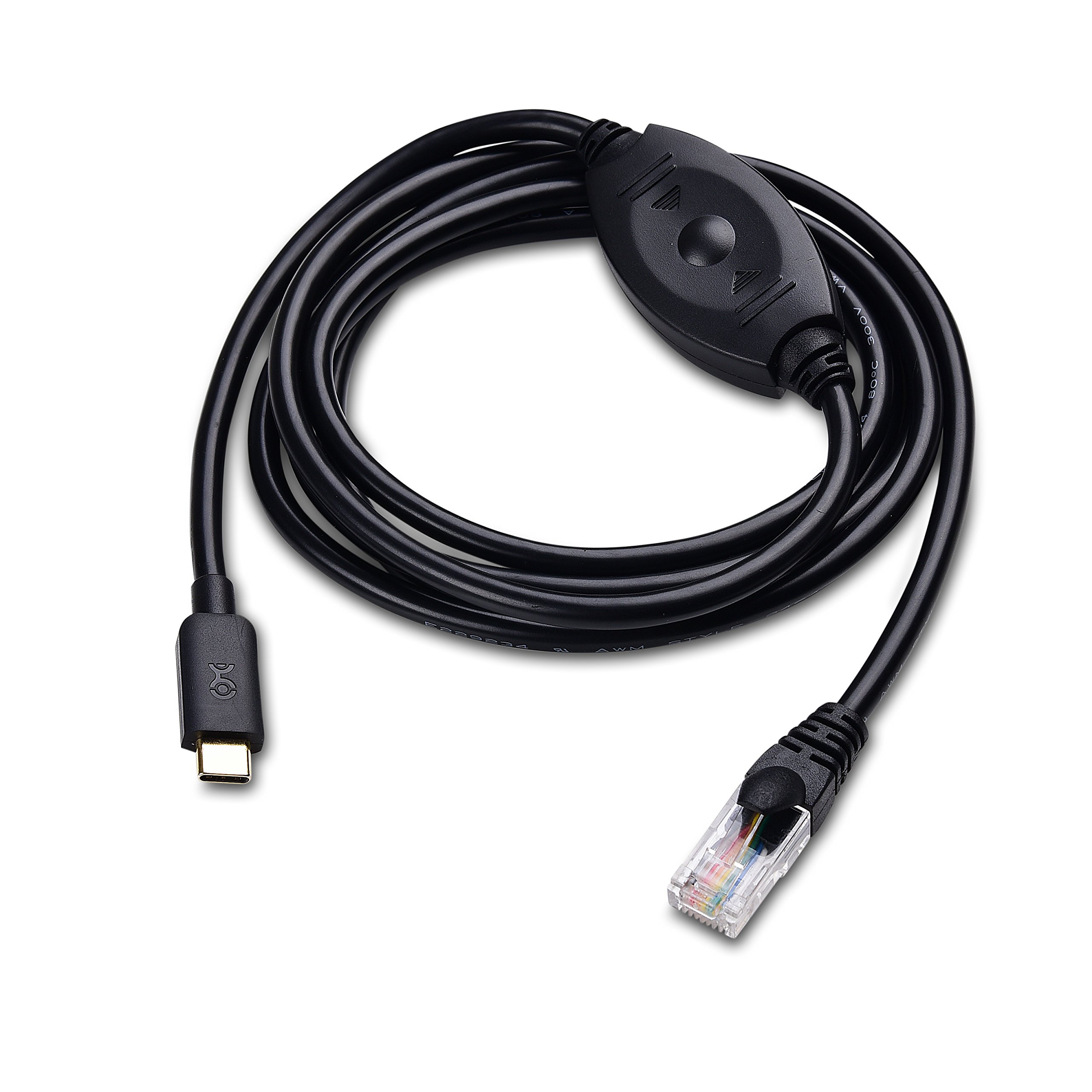Cable Matters USB C to RJ45 Console Cable for Windows and MacBook Pro (Compatible Cisco Console Cable, Rollover Cable) with FTDI 6 Feet