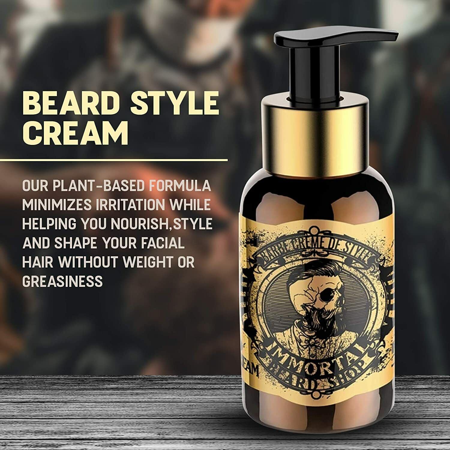 Immortal NYC 'Beard Cream' - 3.4 Oz - Beard Balm For Men- Beard Butter For Men - Beard Conditioner - Beard Softener - Beard Growth For Men - Beard Products For Men - Facial Hair Growth For Men