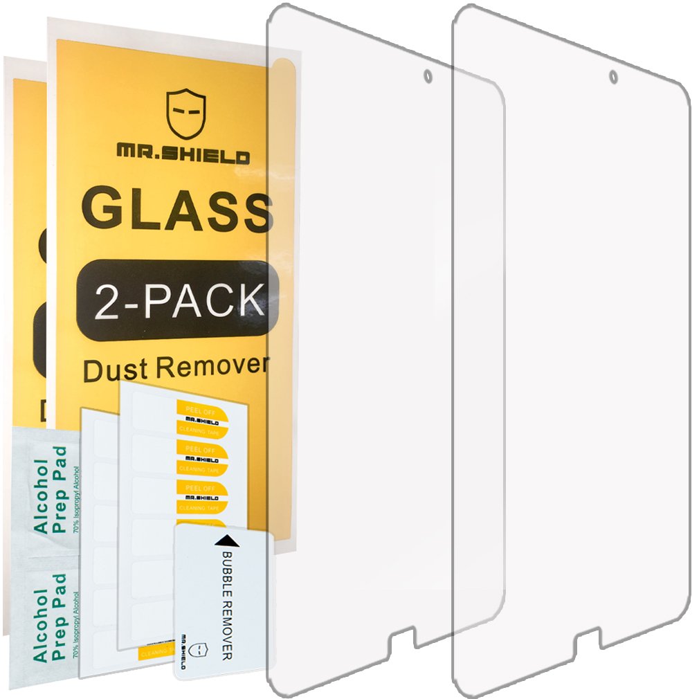Mr.Shield [2-PACK] Designed For Samsung Galaxy Tab E 9.6 Inch [Tempered Glass] Screen Protector [0.3mm Ultra Thin 9H Hardness 2.5D Round Edge] with Lifetime Replacement
