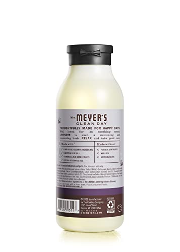 MRS. MEYER'S CLEAN DAY Moisturizing Body Wash for Women and Men, Biodegradable Shower Gel Formula Made with Essential Oils, Lavender, 16 oz
