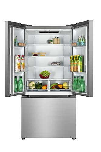 Hamilton Beach HBF1662 French Door Full Size Counter Depth Refrigerator with Freezer Drawer, 16.6 cu ft, Stainless