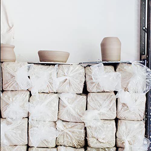 Deouss Mid High Fire White Stoneware Clay for Pottery;Mid Fire Cone 5-7;Ideal for Wheel Throwing,Hand Building,Sculpting;Great for All Skill Levels;Whiteware Clay- Pottery Clay Fires White;5 lbs