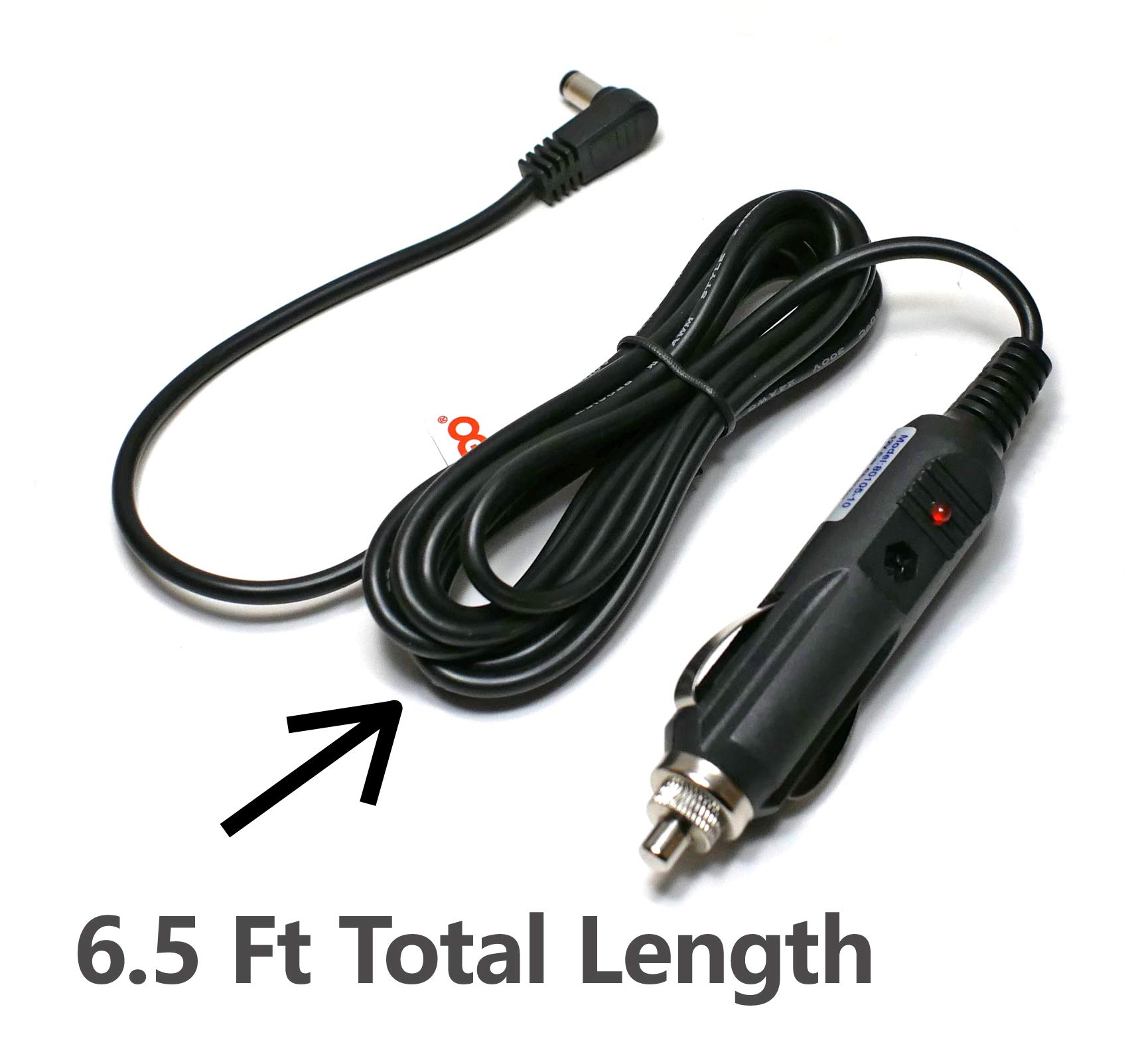 EDO Tech Car Charger for RCA Single Dual Screen Portable DVD TV Combo Player Celestron Telescopes 12V 6.5 Ft Power Supply Cord