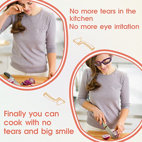 shenghang Onion Goggles Tear Free Saftey Glasses for Kitchen。Anti-tear, Dustproof, Anti-fog, Windproof。 (black)