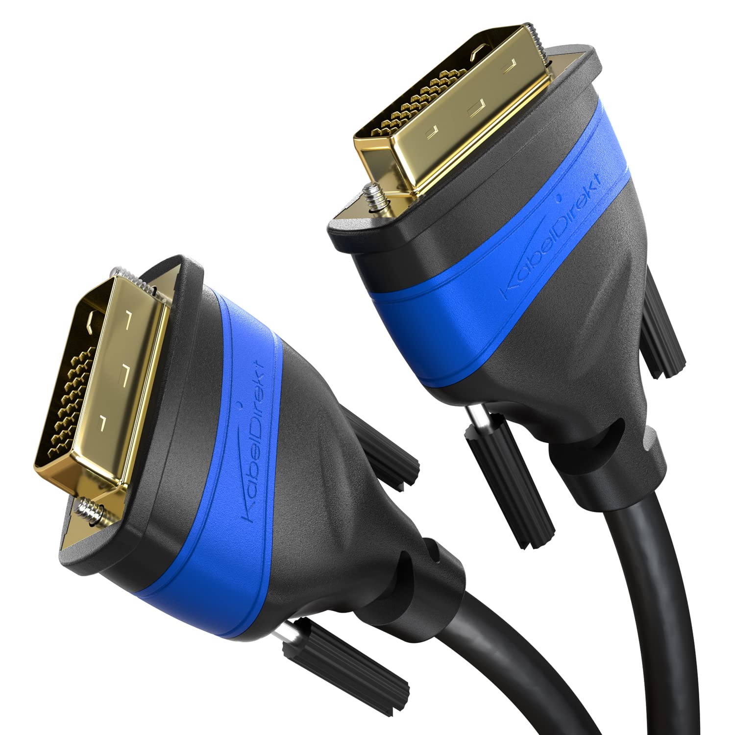 Dual Link DVI Cable – with ferrite core for Interference-Free Signal Transmission – 20ft (Digital DVI-D/24+1 Monitor Cable, DVI to DVI, up to 2560×1600 at 60Hz or Full HD/1080p) by CableDirect