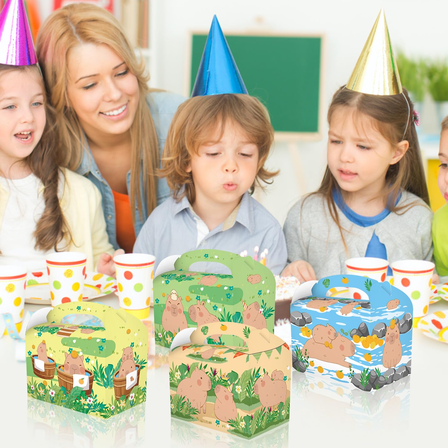 Heidaman Capybara Party Supplies,Capybara Candy Bags,Capybara Goodie Bags,Capybara party favor bags,12Pce 2 Styles Capybara Theme Gift Bags