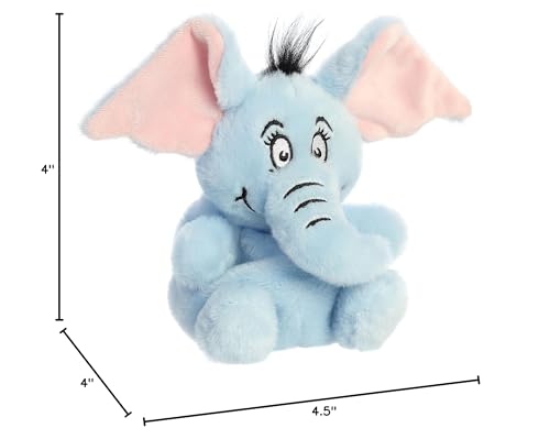 Aurora® Whimsical Dr. Seuss™ Palm Pals™ Horton Stuffed Animal - Magical Storytelling - Officially Licensed - Blue 5 Inches