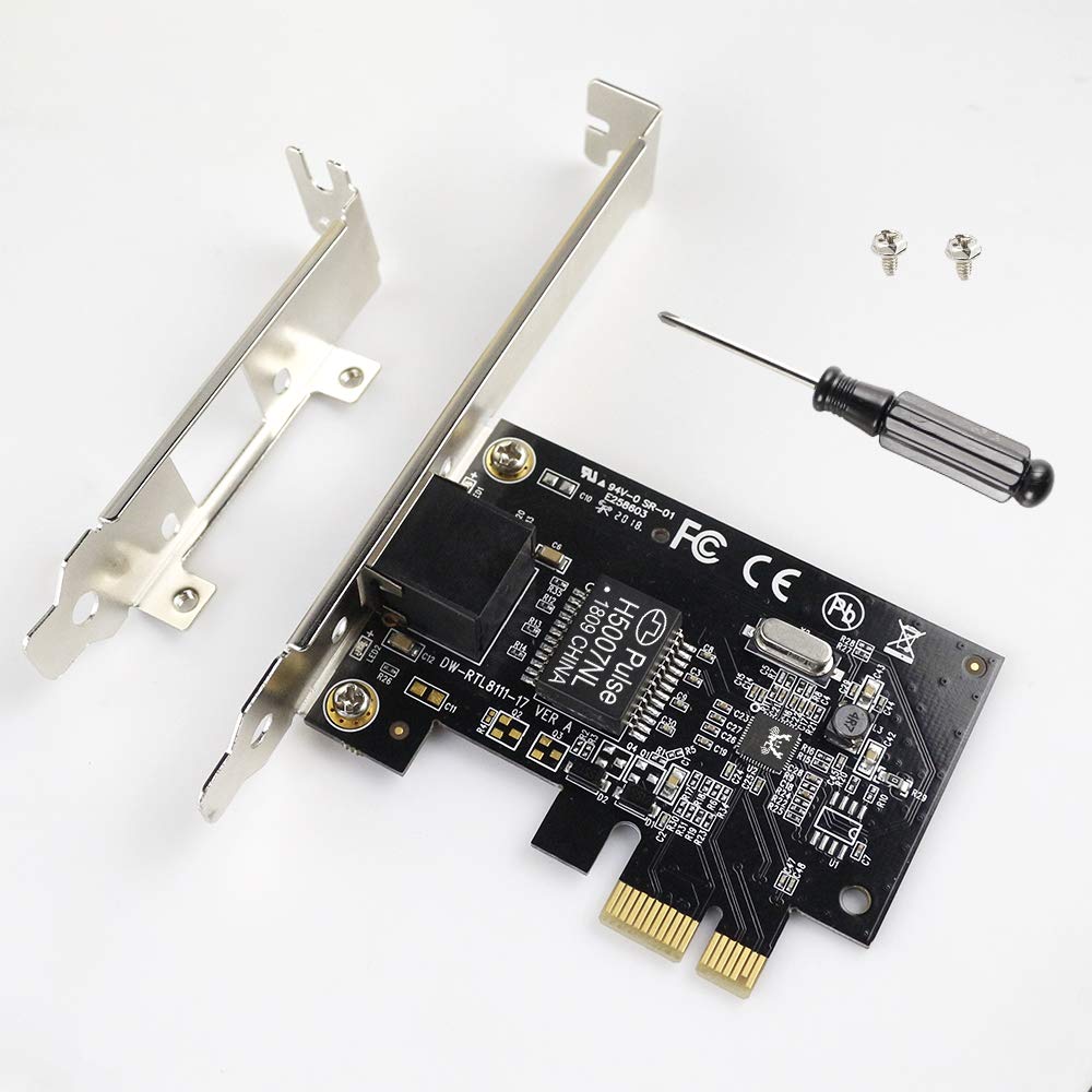 EDUP Gigabit Ethernet PCI Express PCI-E Network Card 10/100/1000Mbps RJ45 LAN Adapter Converter for Desktop PC, Model Number: EDUP-EP-9602