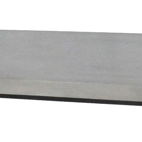 Benjara CID 59 Inch Dining Table, Concrete Surface, Walnut Wood Thick Pedestal Legs, Gray